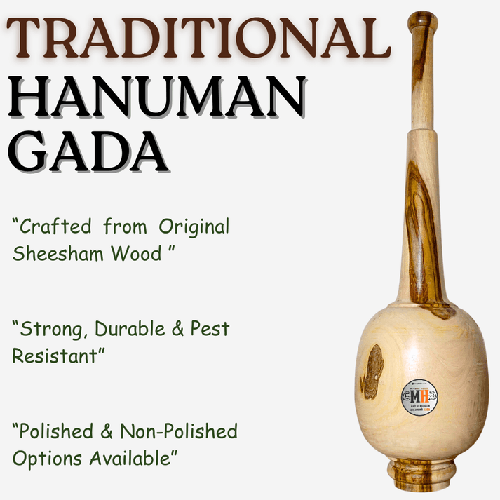 Hanuman Gada | Sheesham Wood | 36-40 inches Height , 10 inch Handle ...